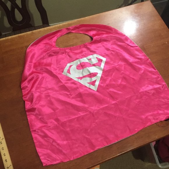 Tops | Pink Superman Cape | Poshmark